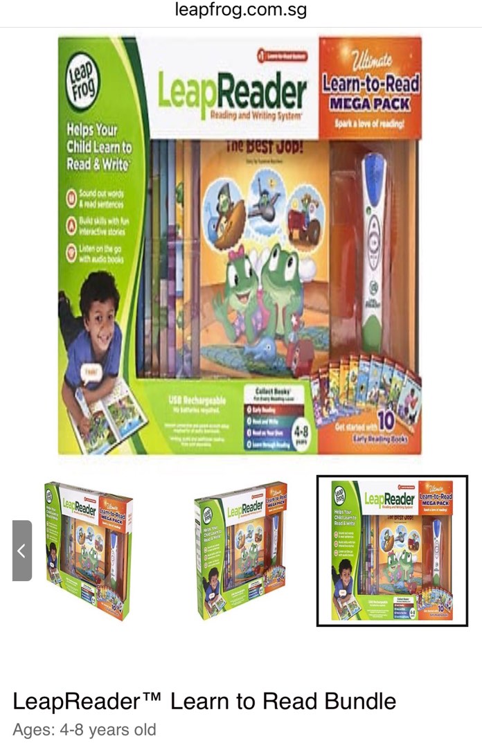 50% off SALE!! preloved LeapFrog LeapReader Learn to Read Mega Pack ...