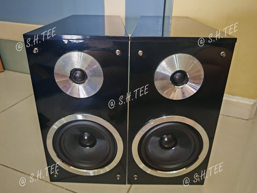 Speaker Panasonic Bookshelf Piano Black 2-Way 6.3" Woofer for Hifi ...