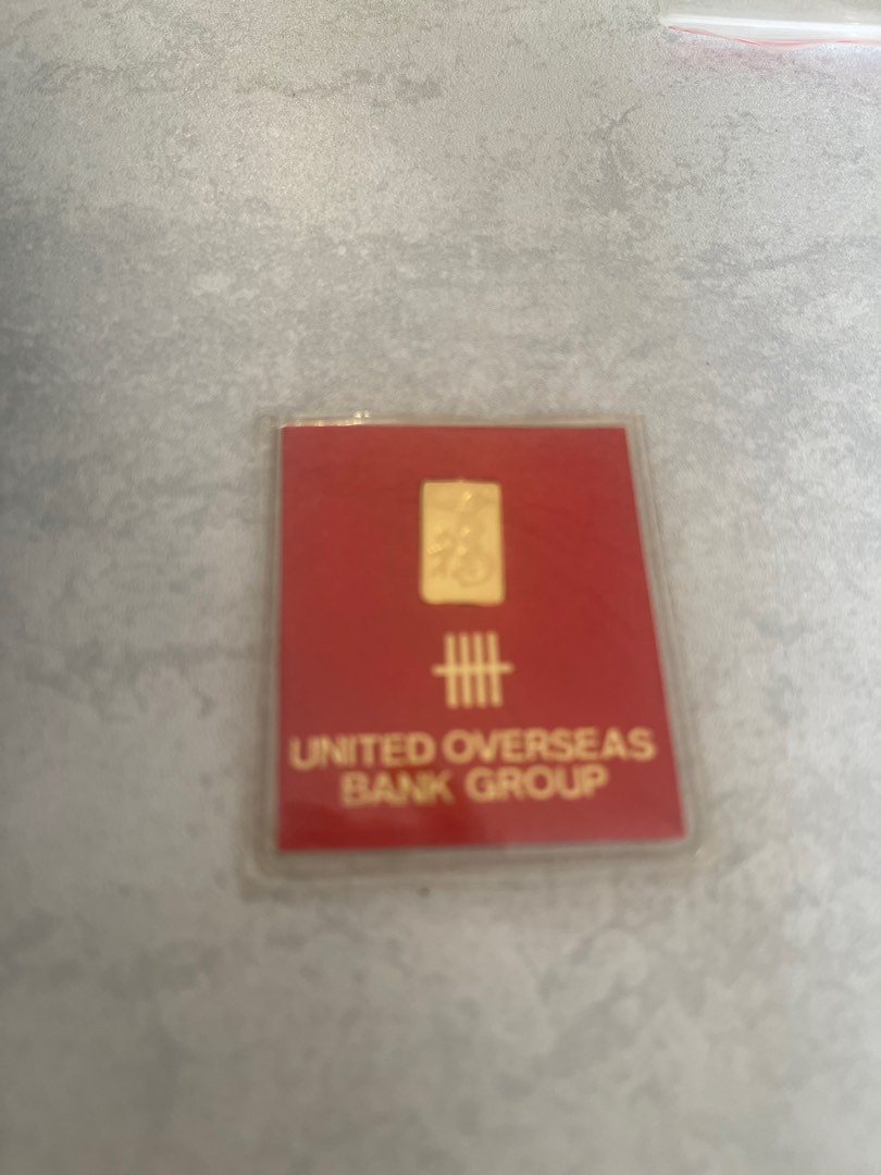 UOB 999.9 Gold Bar 1g, Hobbies & Toys, Memorabilia & Collectibles ...