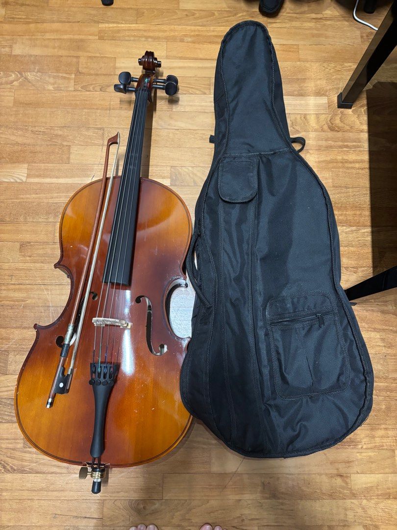 1/4 Cello with Bow and Bag, Hobbies & Toys, Musical Instruments on Carousell