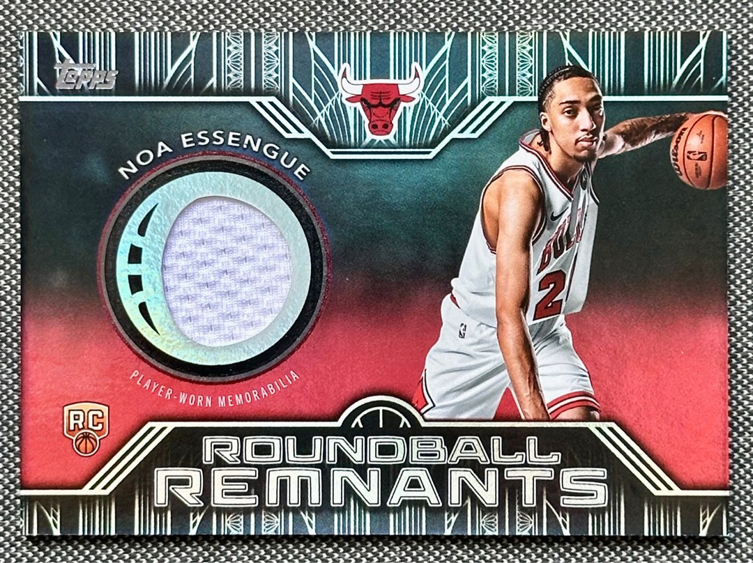 2025 NBA NOA ESSENGUE Topps Basketball Roundball Remnants Player Worn ...