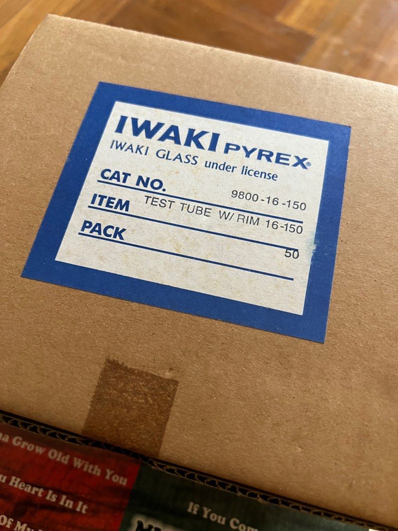 50 IWAKI Pyrex Test Tubes with Rim 16-150, Hobbies & Toys, Stationery ...