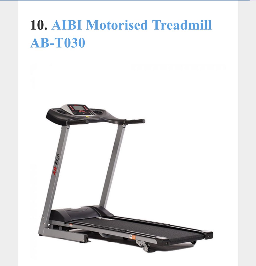 AIBI Motorised Treadmill AB-T030, Sports Equipment, Exercise & Fitness ...