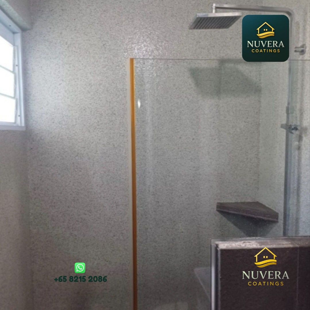 Bathroom wall decorations | Epoxy Coating on toilet walls & floor ...