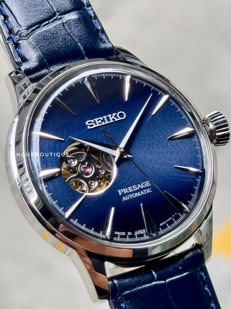 Brand New Seiko Presage Blue Open Heart Automatic Watch SSA405J1, Men's ...