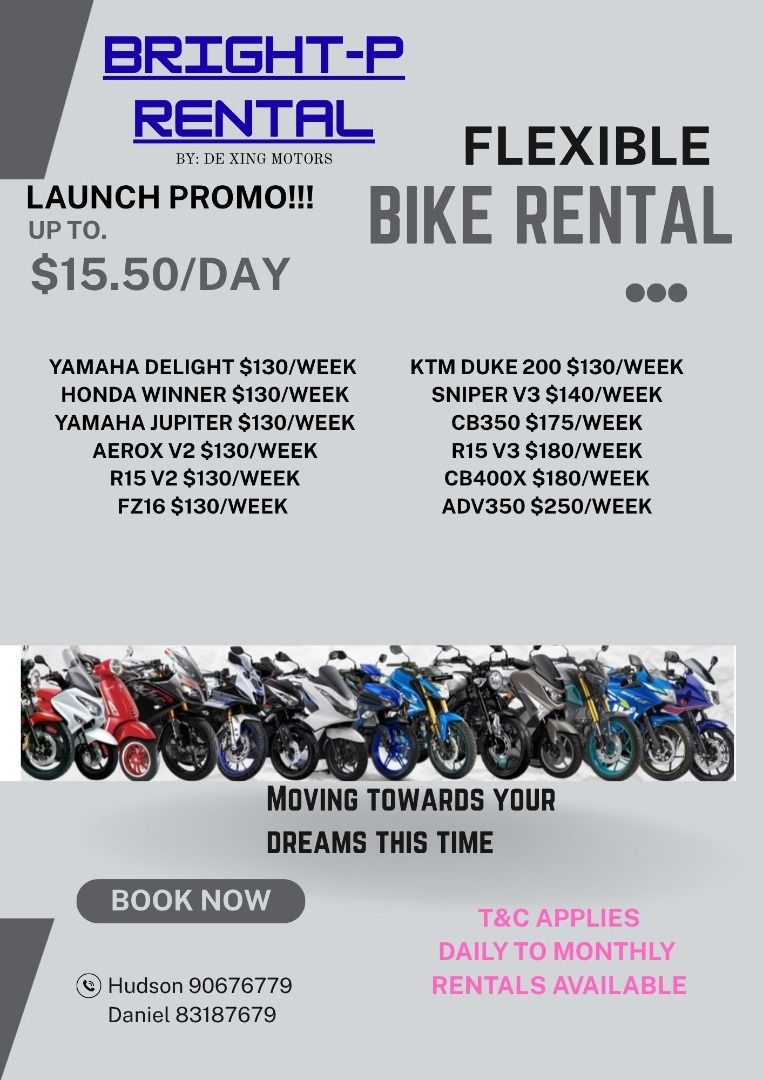 [BIKE RENTAL] (BP Rental) LAUNCH PROMO!!!! Up To $15.50/Day | Yamaha | Honda | NMAX | AEROX ...
