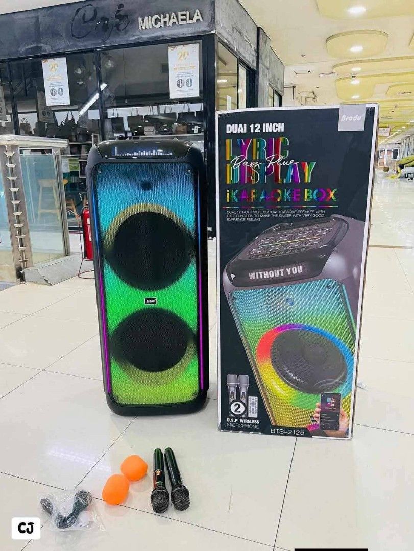 Brodu BTS-2125 IKaraoke Wireless Speaker with Free 2 Microphone, Audio ...