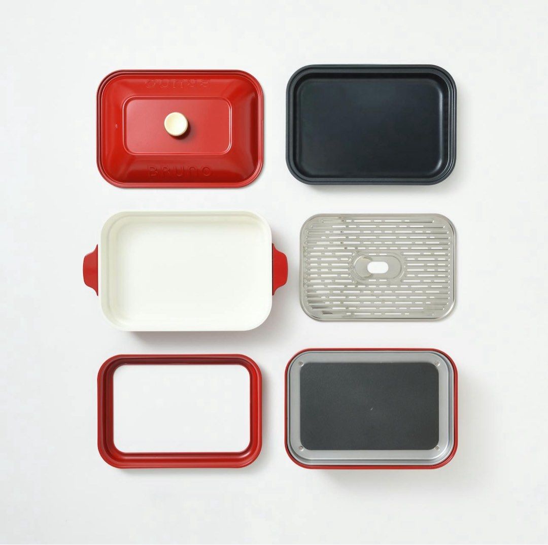 BRUNO Compact Hot Plate - Red / White, TV & Home Appliances, Kitchen ...