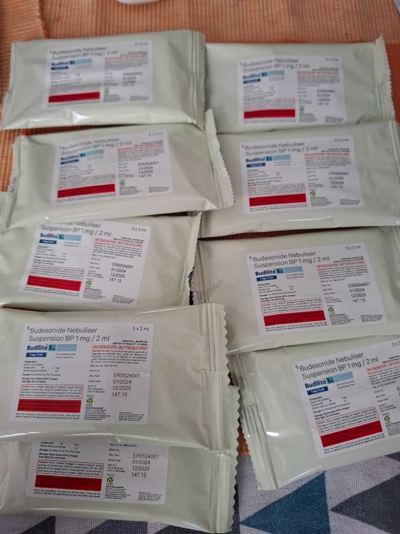 Budesonide Nebuliser Suspension BP 1mg/2ml, Health & Nutrition, Medical ...