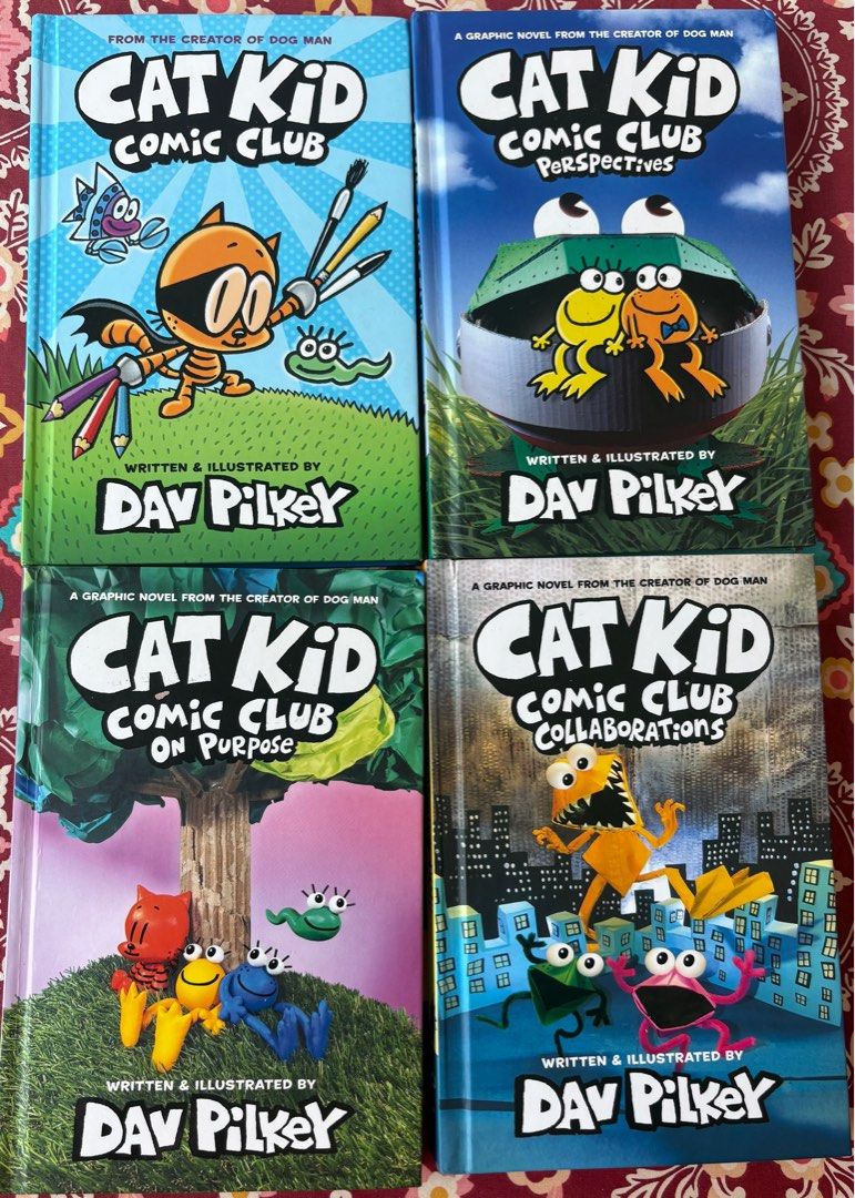 Cat Kid Comic Club Graphic Novels by Dav Pilkey, Hobbies & Toys, Books ...