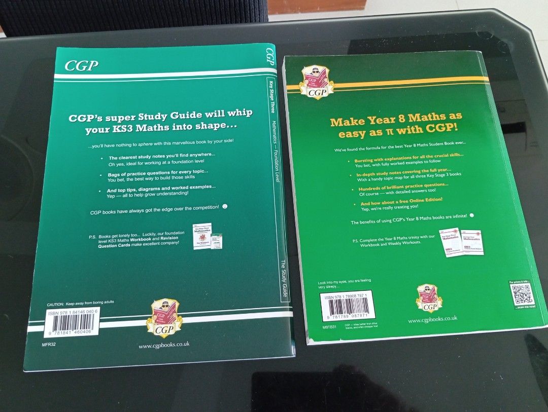 CGP Key Stage 3 Maths Study Guides (Both for $8), Hobbies & Toys, Books ...