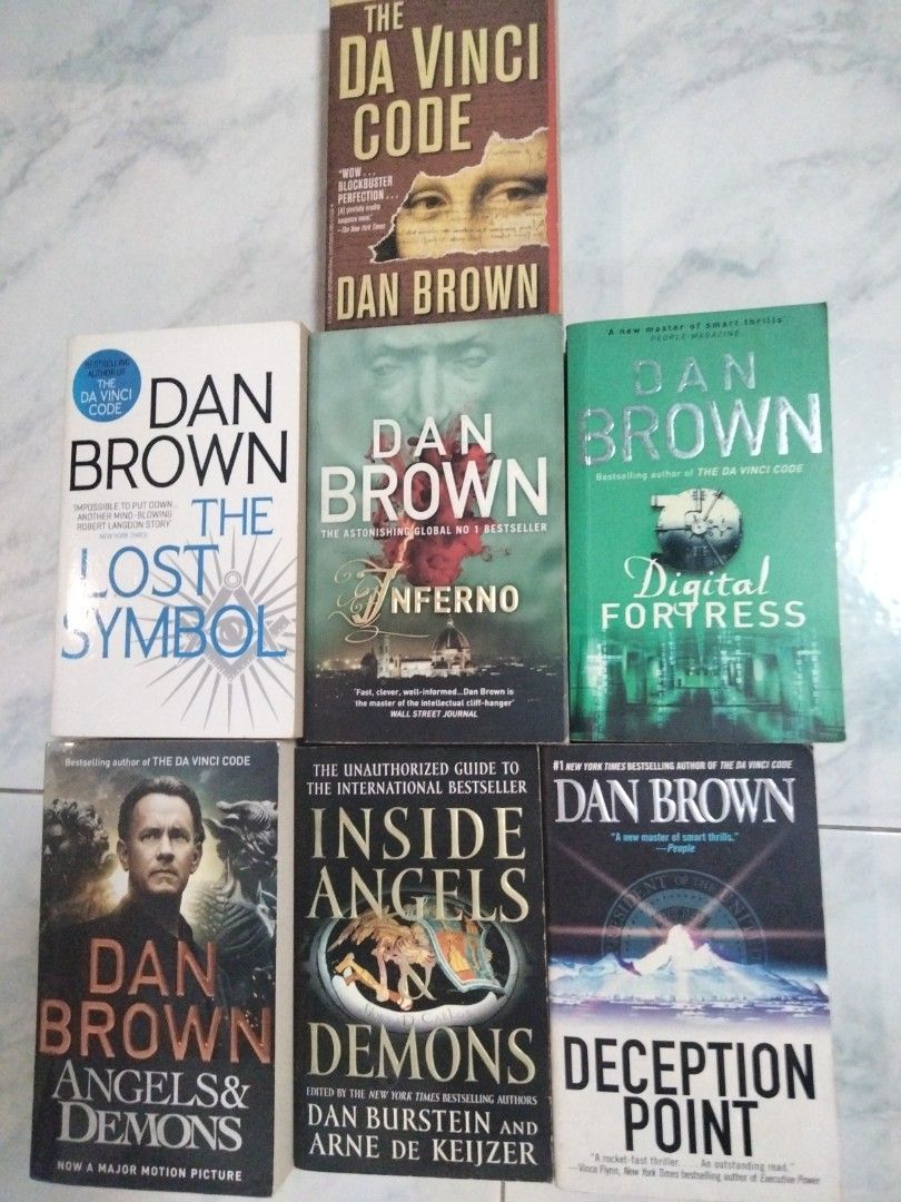 Dan Brown Novels - The Da Vinci Code, Angels & Demons, etc. , John ...