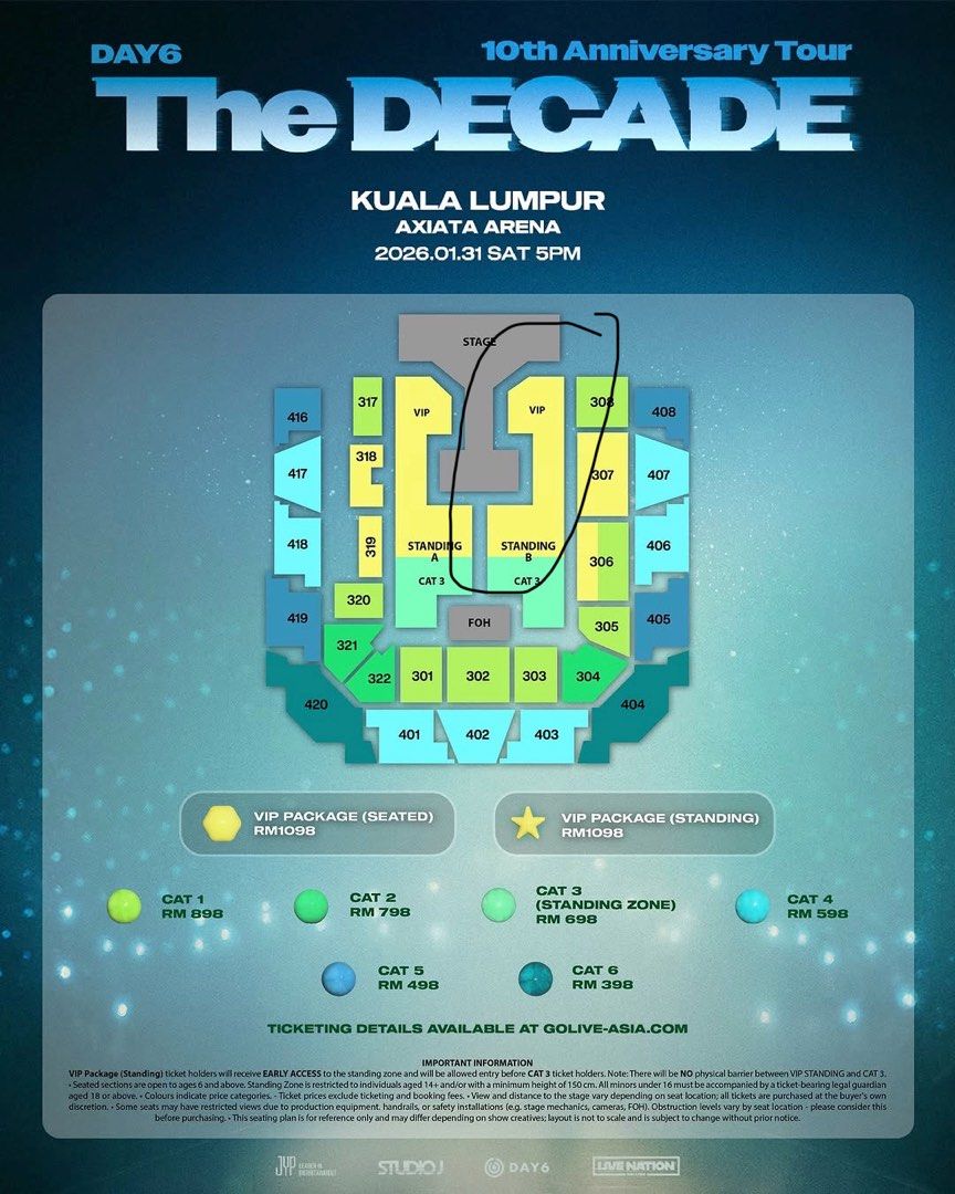 [WTS discount] DAY6in KL The Decade 10th Anniversary Tour - VIP ...