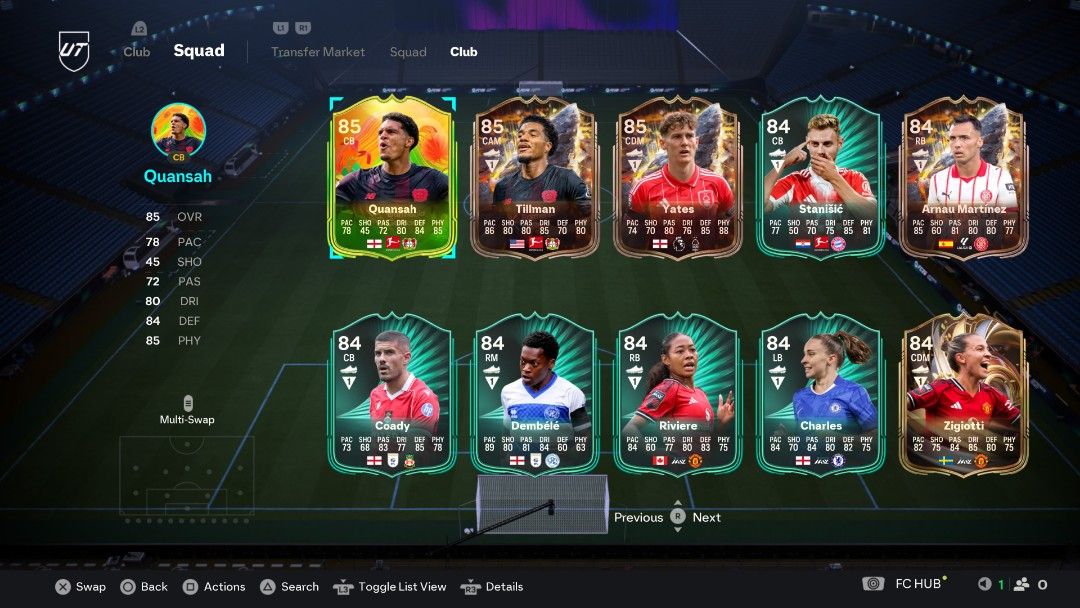 EA FC 26 Ultimate Team Squad, Video Gaming, Video Games, PlayStation on ...