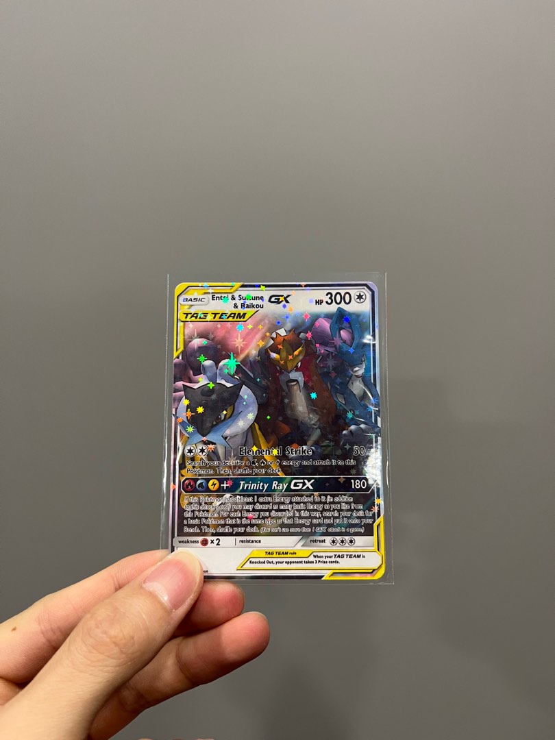 Entei & Suicune & Raikou Legendary Dogs GX Tag Team Pokemon TCG Custom ...