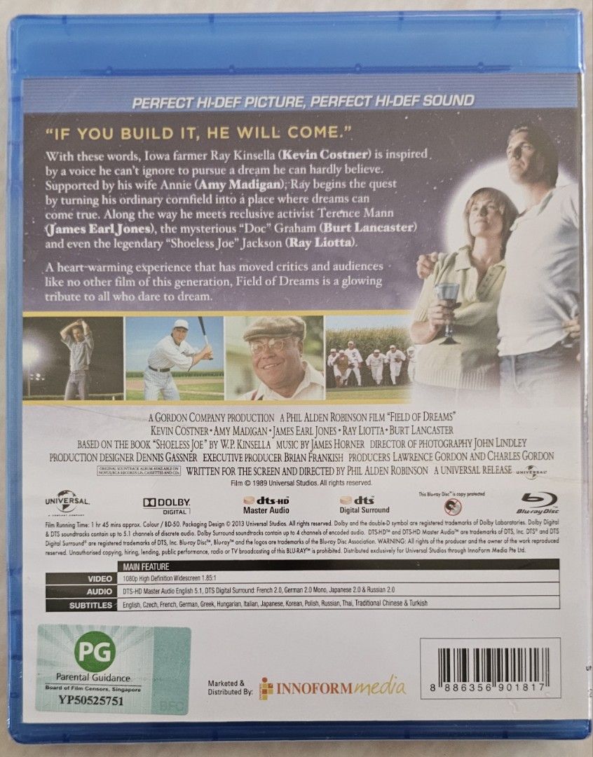 Field of dreams blu ray disc, Hobbies & Toys, Music & Media, CDs & DVDs on Carousell