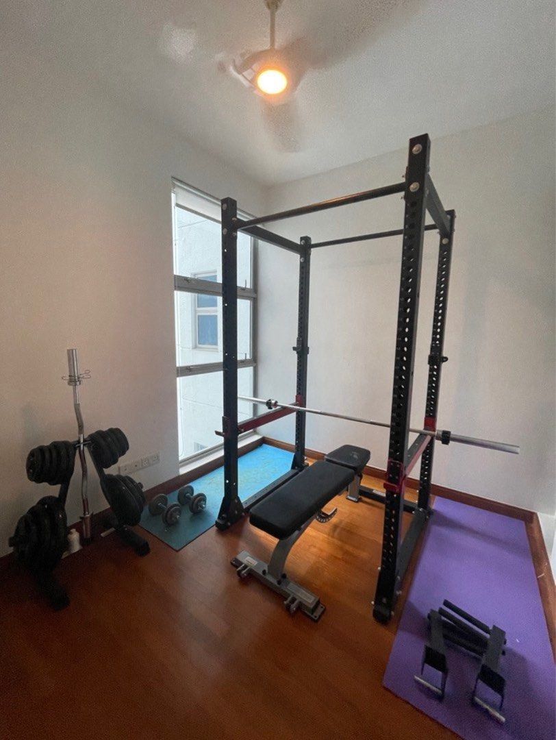 Full Home Gym Set - Power Rack, Weights, Bench, Sports Equipment ...