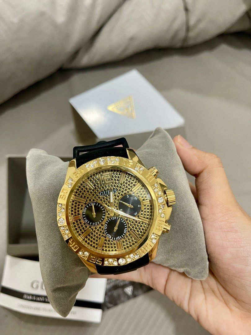 GUESS MEN WATCH DIAMOND, Men's Fashion, Watches & Accessories, Watches ...