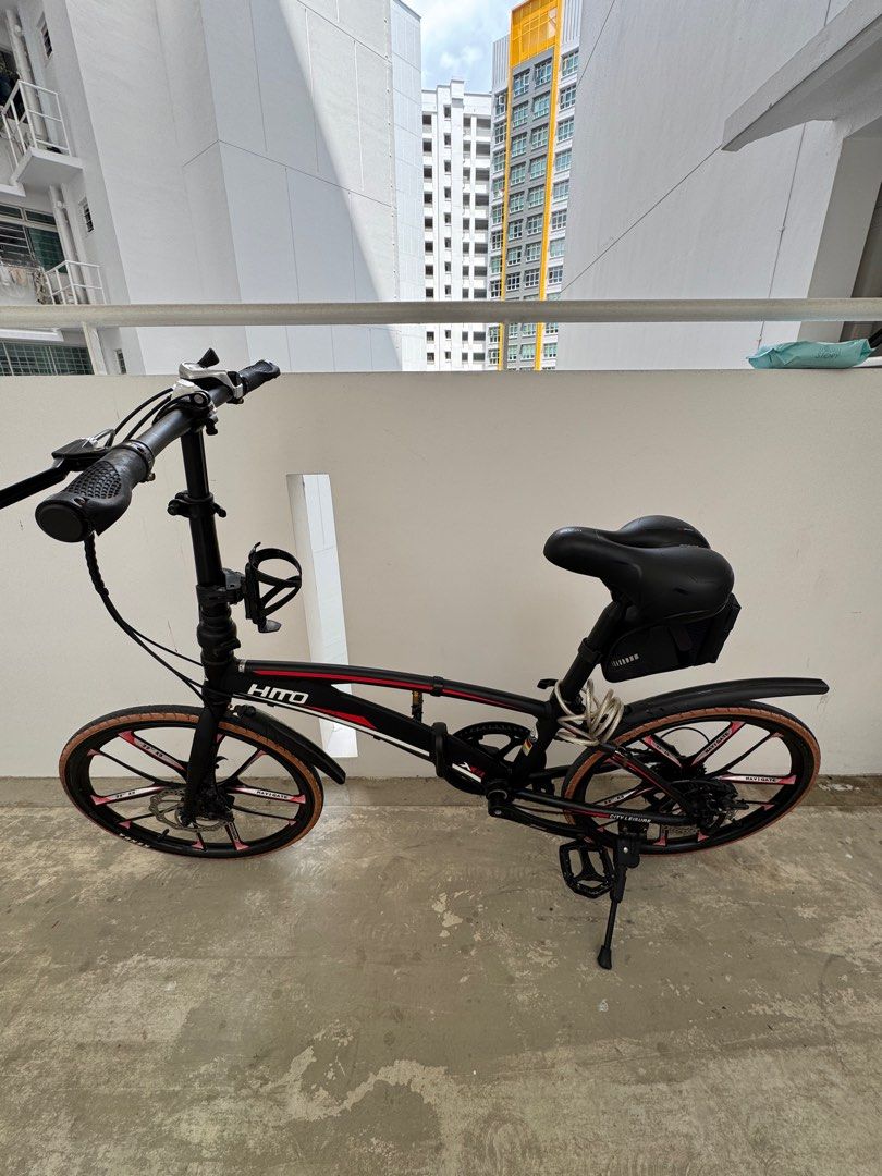 HITO x6 Folding Bike - Black and Red, Sports Equipment, Bicycles ...