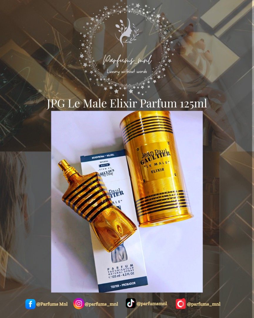 Jean Paul Gautier JPG Le Male Elixir 125ml Parfum (reg or demo avail - sold individually ...