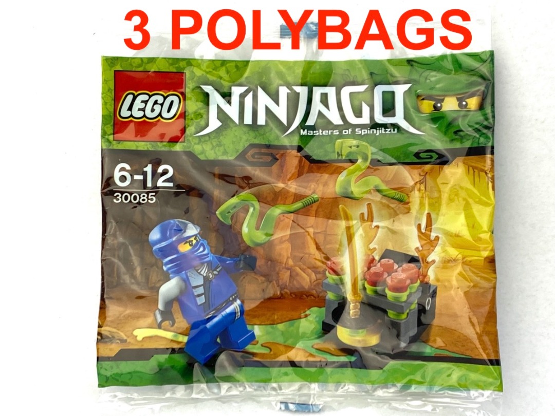 LEGO 30085 Ninjago Polybag 3 Set bundle - Jay with Jumping Snakes Brand ...