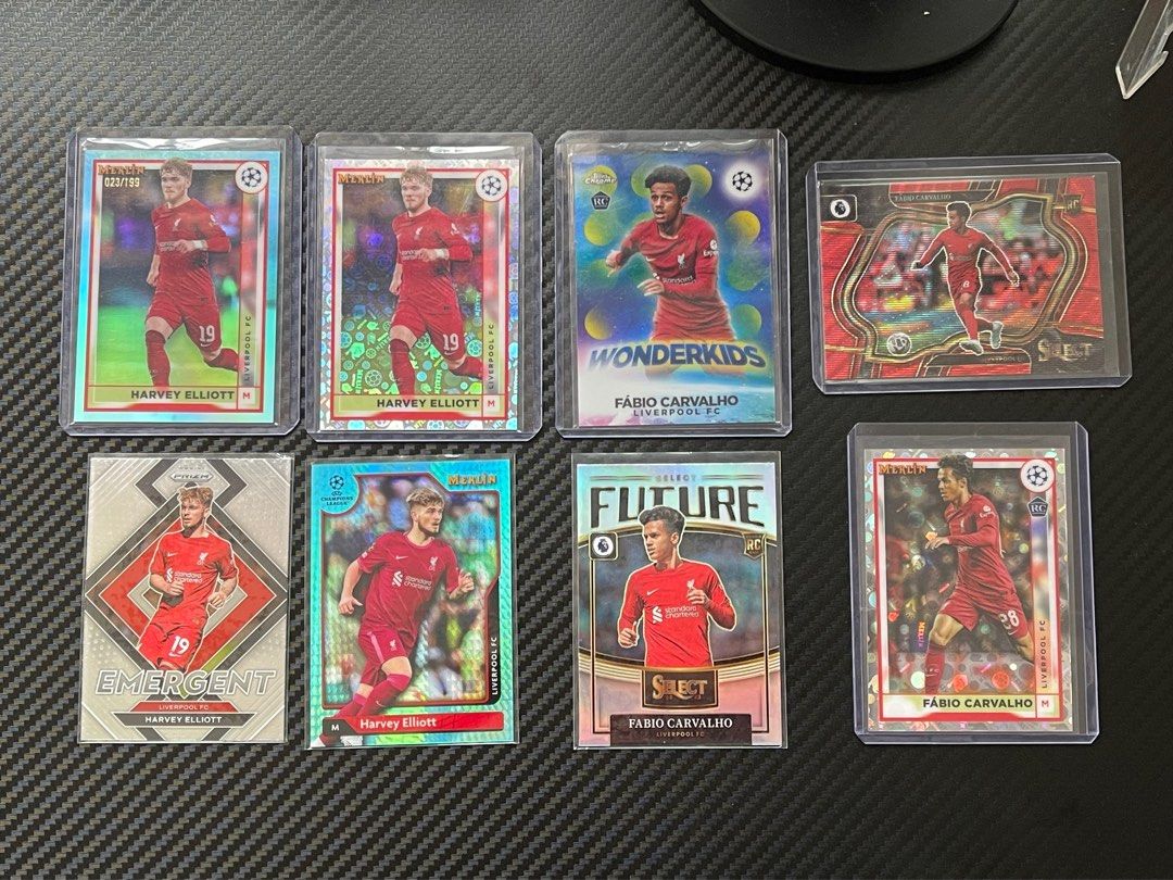 Liverpool FC Trading Cards - Harvey Elliott & Fabio Carvalho, Hobbies ...