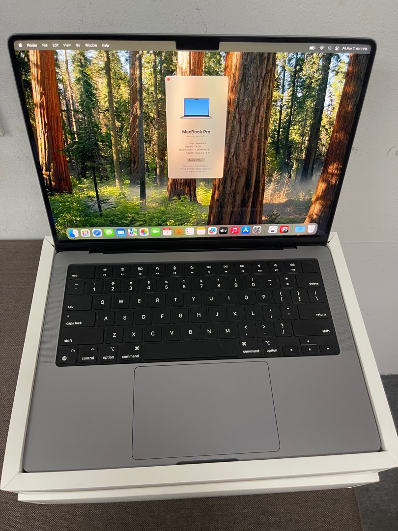 MacBook Pro 14 inch M3 8gb 512gb full box like new warranty 2026 ...