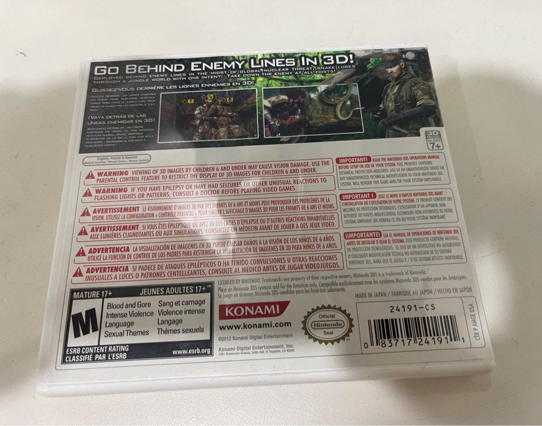 Metal gear solid snake eater 3ds, Video Gaming, Video Games, Nintendo on Carousell
