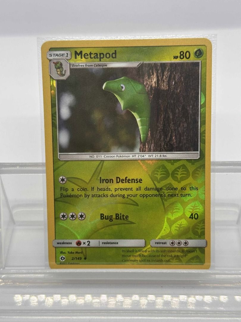Metapod Yuka Morii [Reverse Holo] #2 Pokemon Sun & Moon, Hobbies & Toys, Toys & Games on Carousell