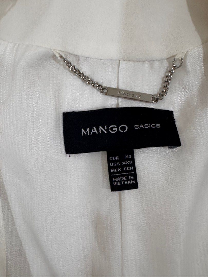 MNG mango white coat, Women's Fashion, Coats, Jackets and Outerwear on ...