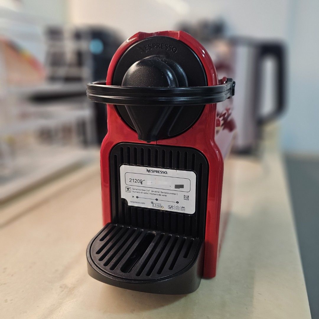Nespresso Inissia coffee machine (Ruby Red), TV & Home Appliances ...