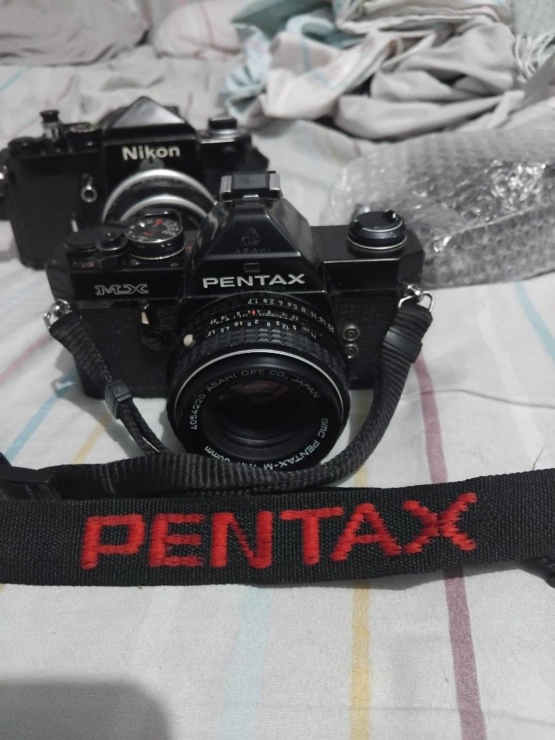 Pentax MX Film Camera with 50mm Lens, Photography, Cameras on Carousell
