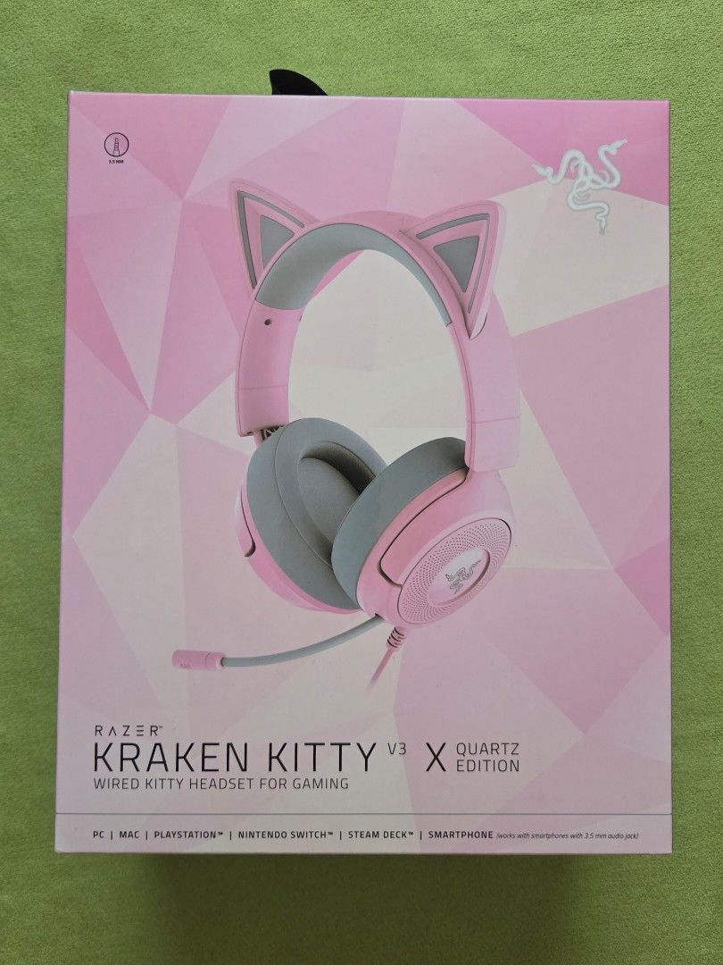 Pink Razer Kraken Kitty V3 X Quartz Edition Headphones *100% authentic ...