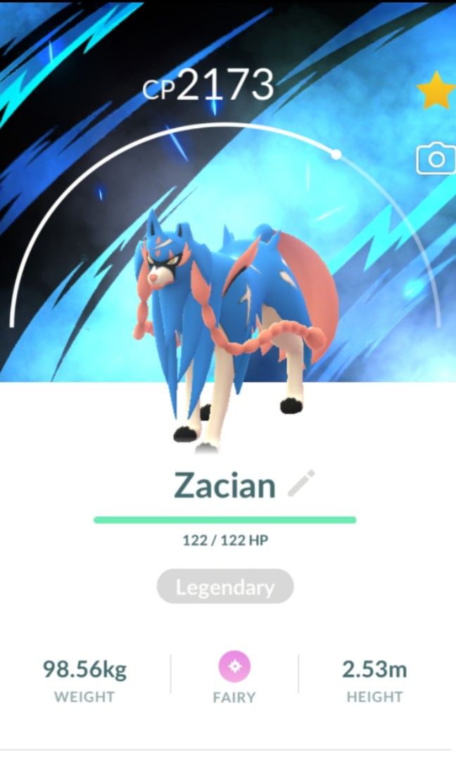 Pokemon Go - Zacian — w/ bg — shiny w/o bg, Video Gaming, Gaming ...