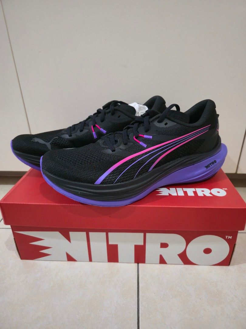 Puma Deviate Nitro 3 DigiTokyo Black-Dark Amethyst Running Shoes, Men's ...