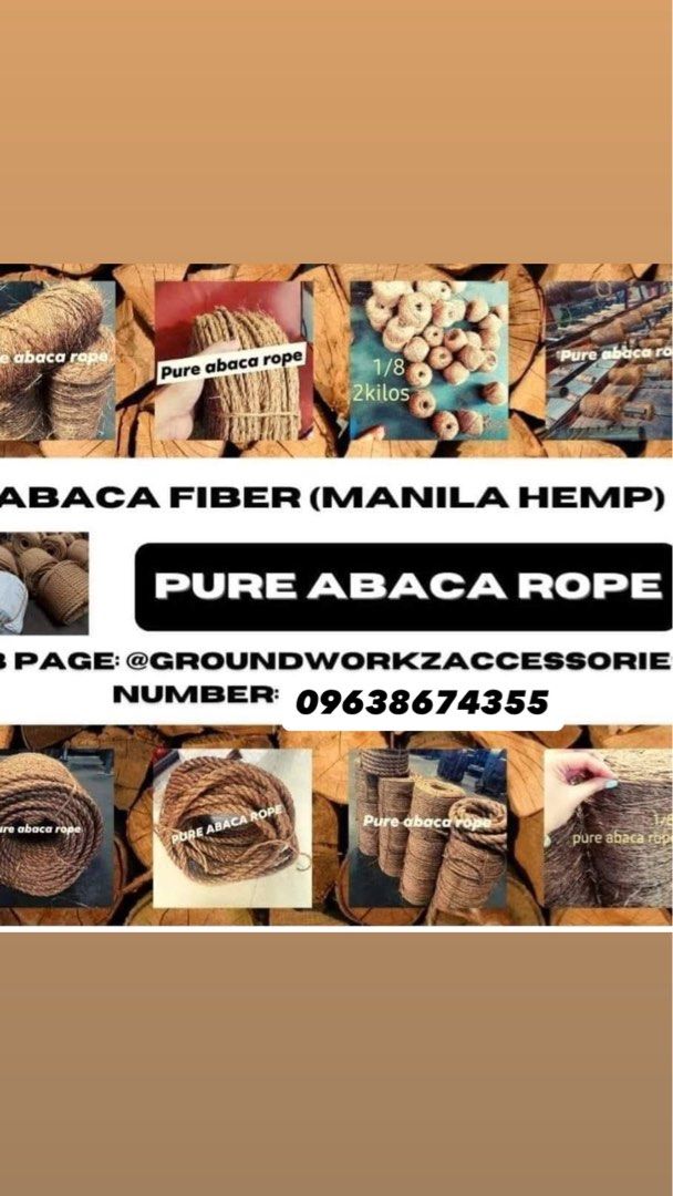 Pure Abaca Rope 🧵, Commercial & Industrial, Construction & Building ...