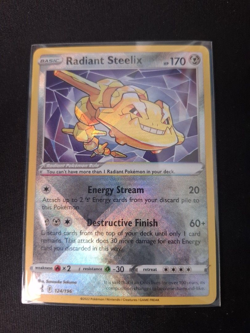 Radiant Steelix Pokemon Card, Hobbies & Toys, Toys & Games on Carousell