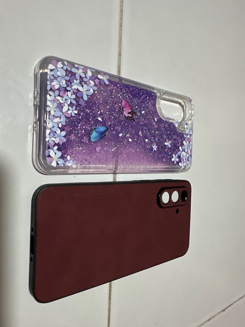 Samsung Galaxy A56 5G Phone Case - Purple Glitter and Brown, Mobile ...