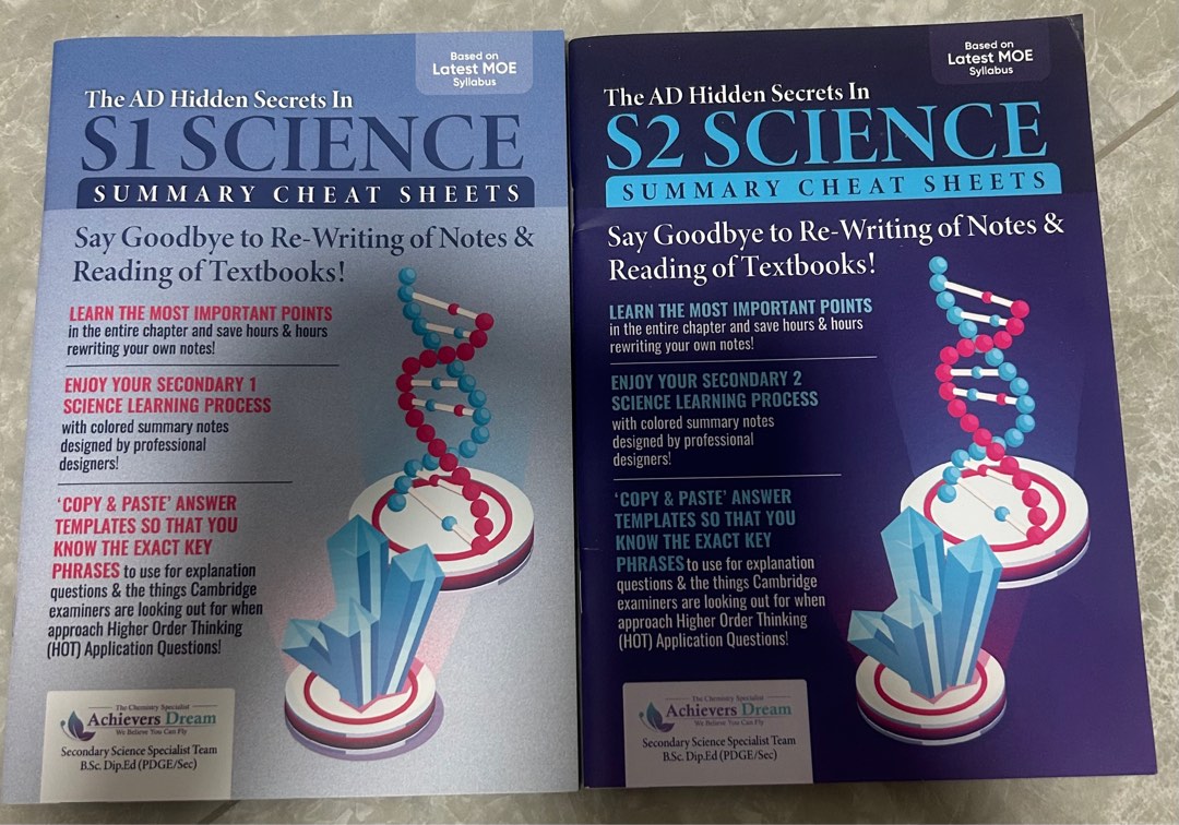 Science sec 1 & 2 cheat sheets, Hobbies & Toys, Books & Magazines ...