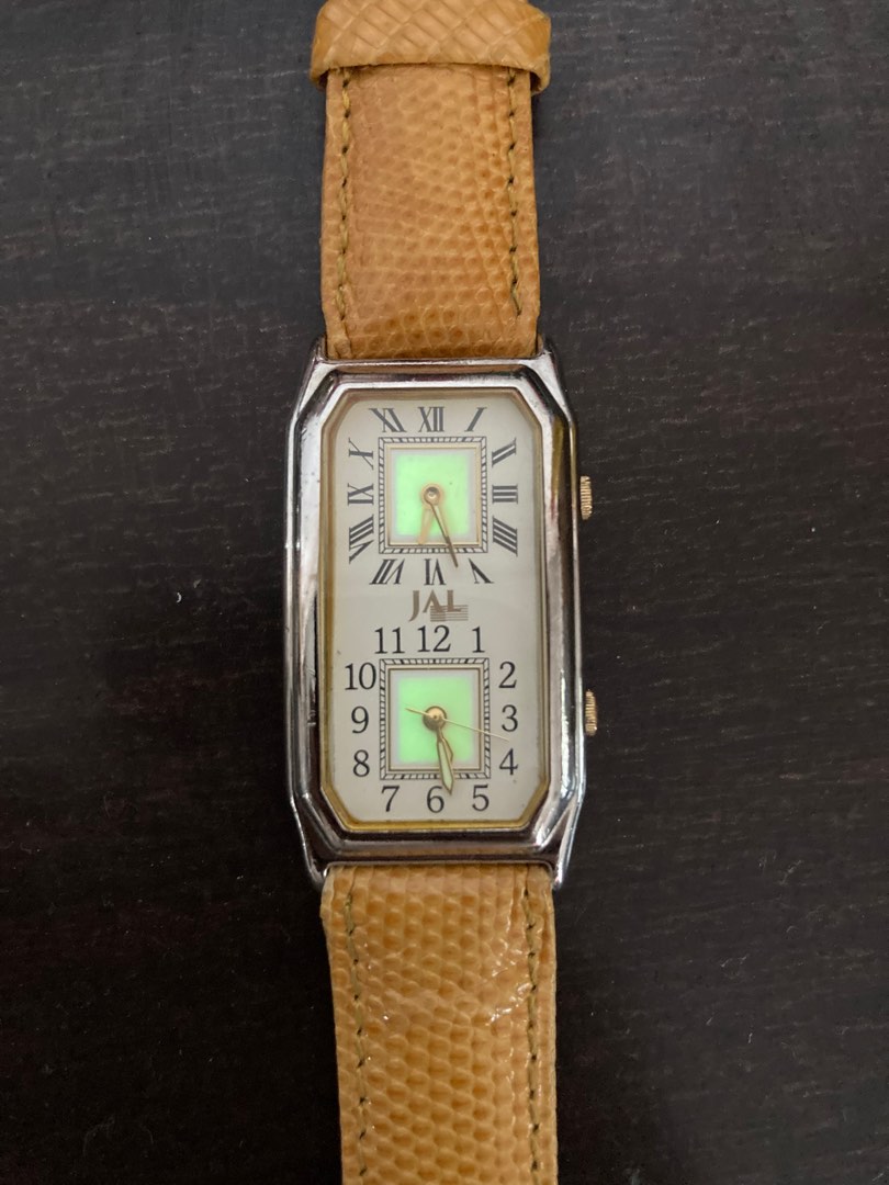 Seiko JAL dual time tank watch, Men's Fashion, Watches & Accessories, Watches on Carousell