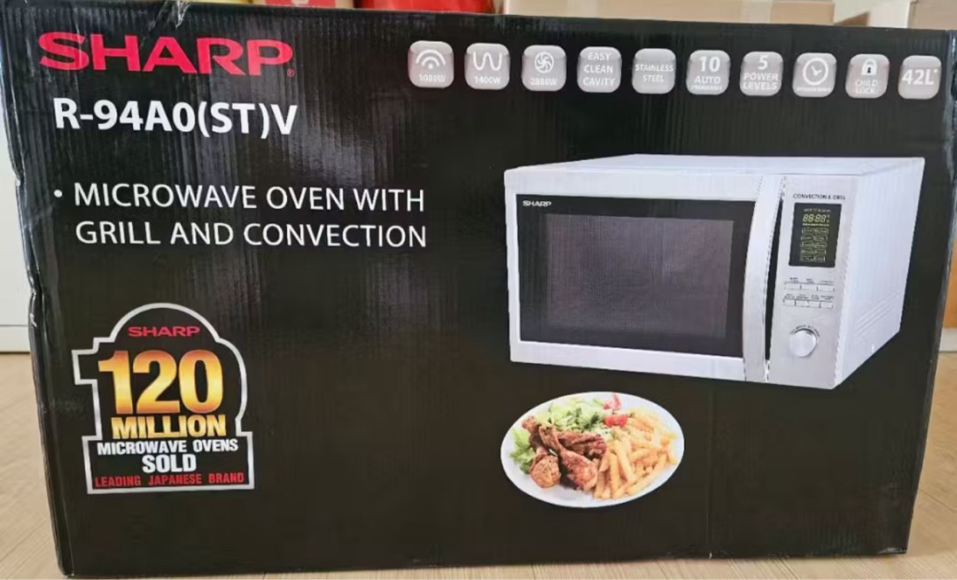 Sharp R-94A0(ST)V Microwave Oven with Grill and Convection, TV & Home ...