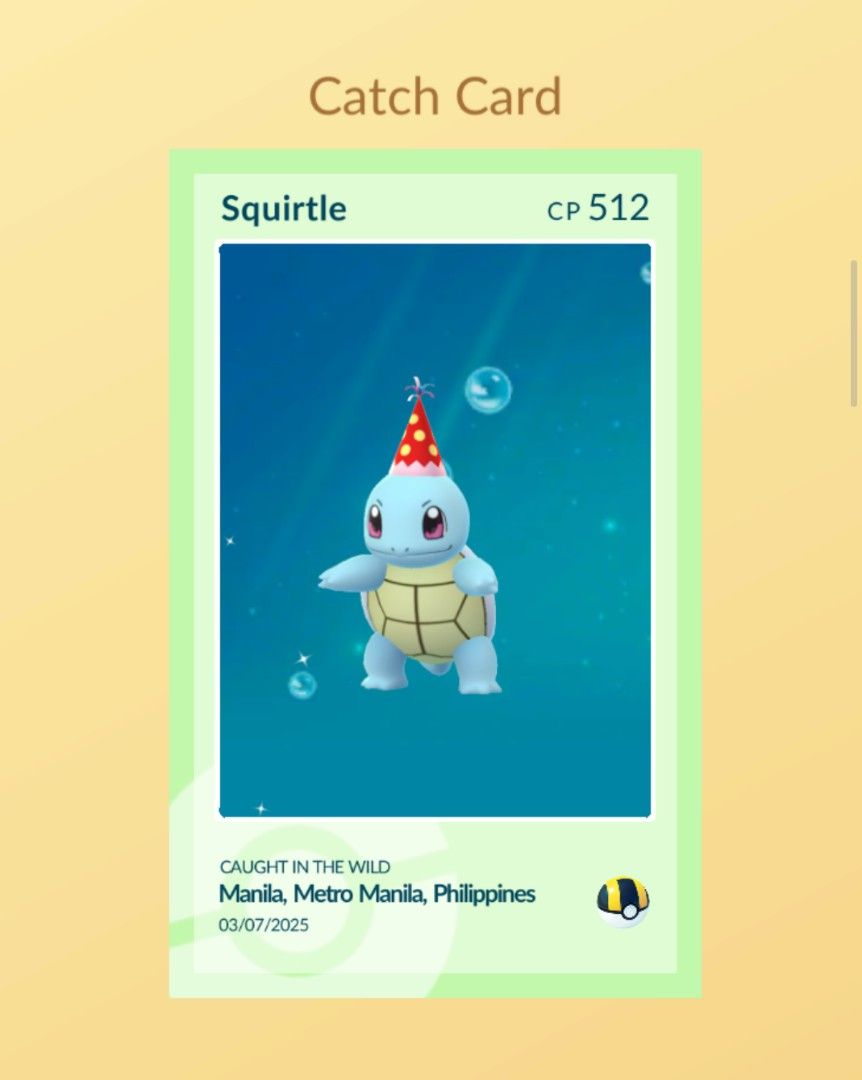 Shiny Costume| Shiny Squirtle Party Hat, Shiny Psyduck w/ float and BG ...
