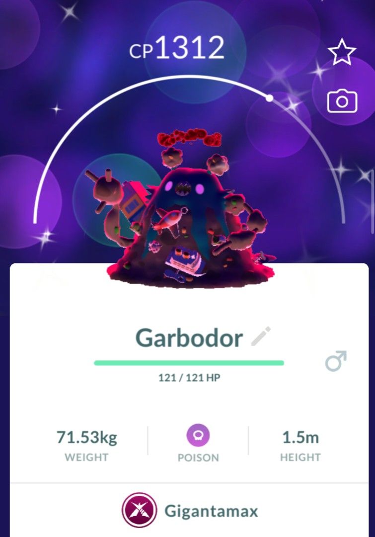 Shiny Gmax Garbodor 🗑️🚮 | Pokémon Go (20k stardust or 1m Trade), Video ...