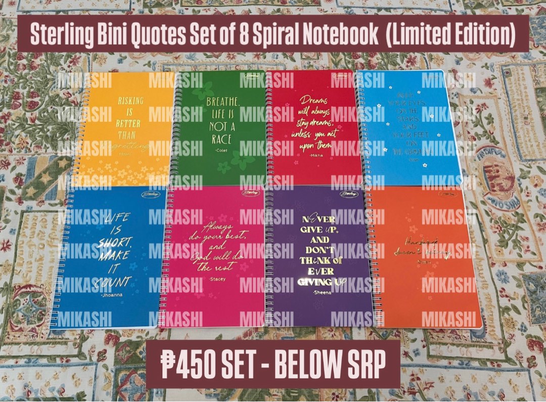 Sterling Bini QUOTES Notebook (Limited Edition) - BELOW SRP, Hobbies ...