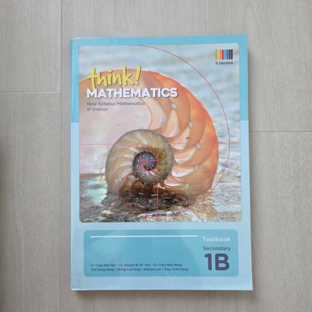 Sec 1 Math Textbook - Think! Mathematics Textbook Secondary 1B, Hobbies & Toys, Books ...