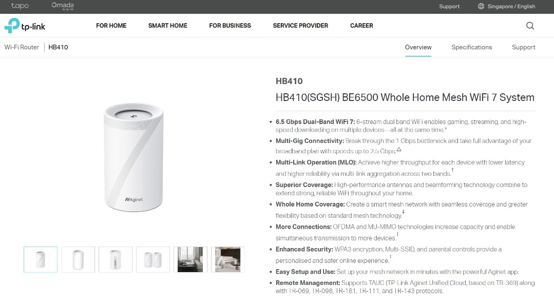 TP-LINK HB410 ROUTER / MESH WIFI 7, Everything Else on Carousell