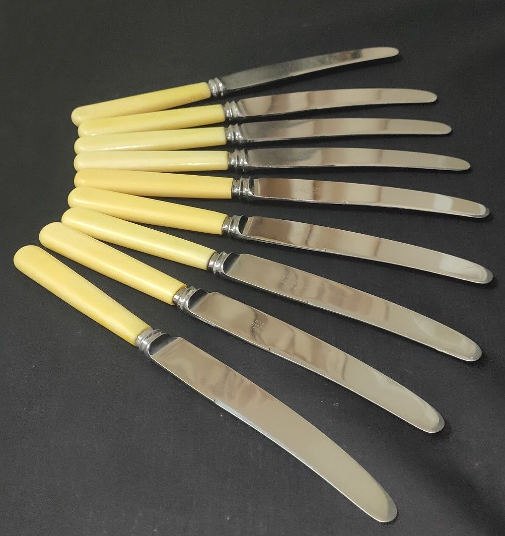 Vintage Pinder Brothers Sheffield Stainless Butter Knives (Set of 9 ...