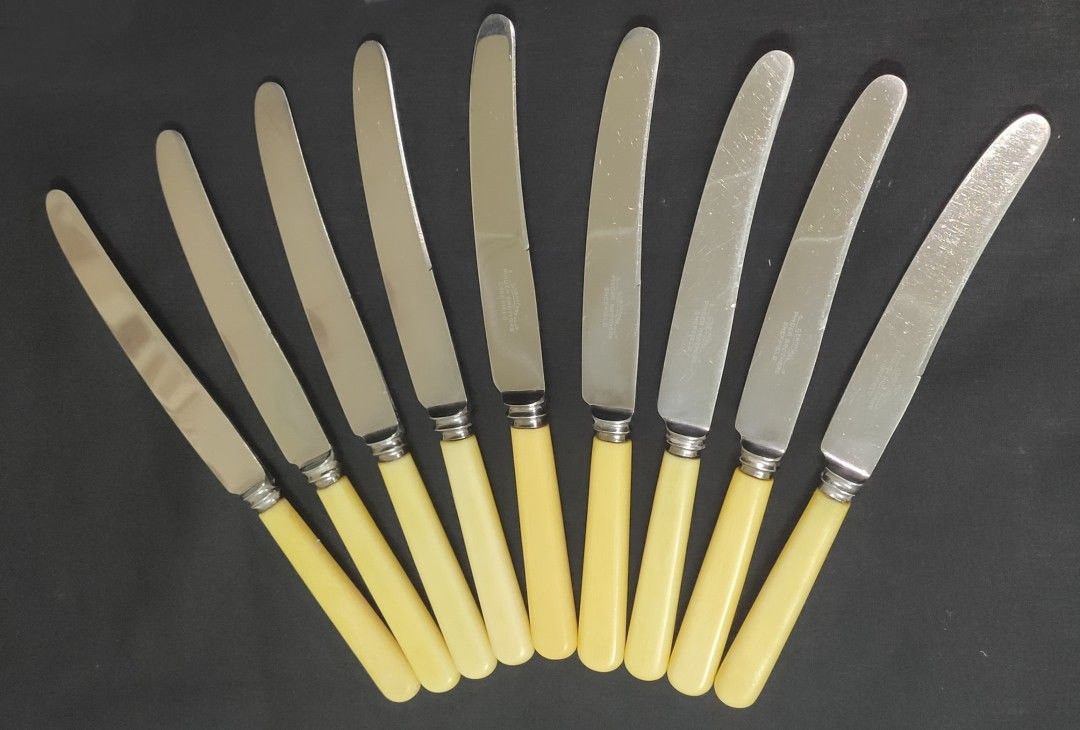 Vintage Pinder Brothers Sheffield Stainless Butter Knives (Set of 9 ...