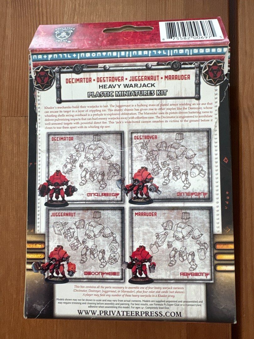 Warmachine Khador Heavy Warjack Plastic Miniatures Kit, Hobbies & Toys, Toys & Games on Carousell