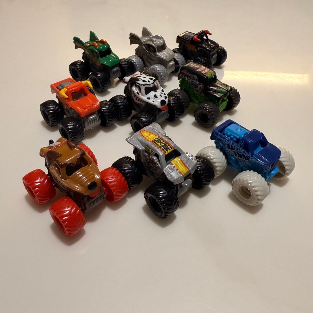 (9 pcs) Monster Jam Mini Monster Trucks, Hobbies & Toys, Toys & Games ...